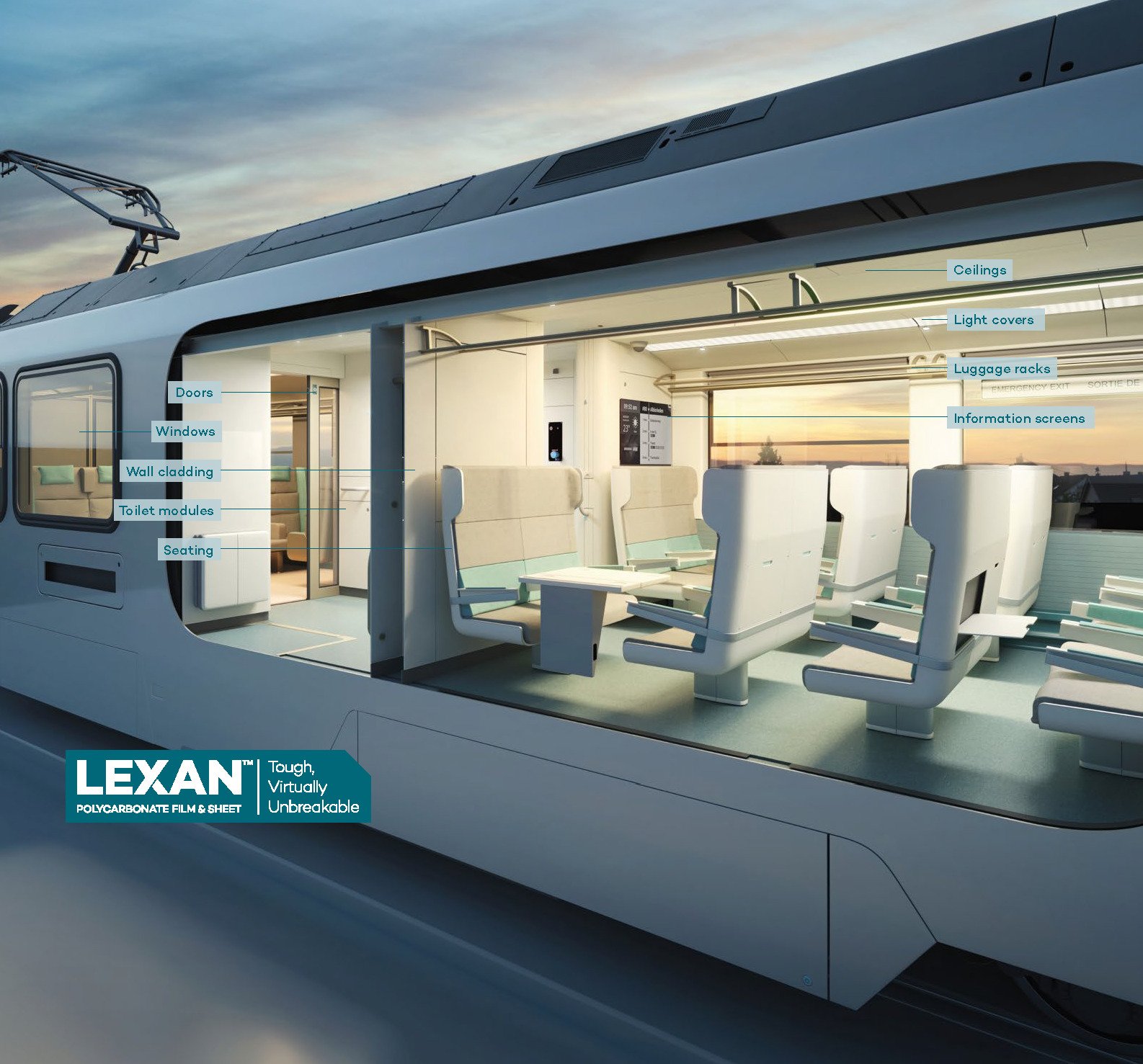 POLYVANTIS Introduces lightweight and compliant LEXAN™ Sheet series for Railway Interiors at ...